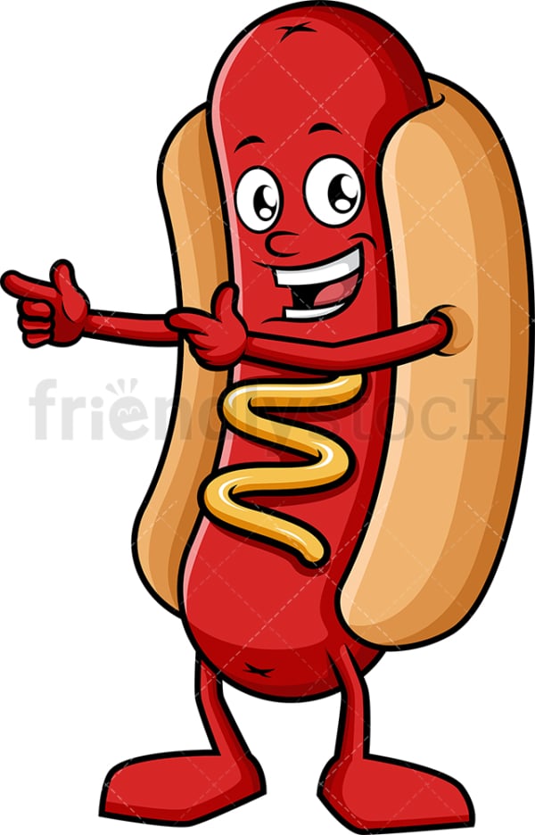 Hot Dog Cooking On The Grill Cartoon Clipart Vector - FriendlyStock