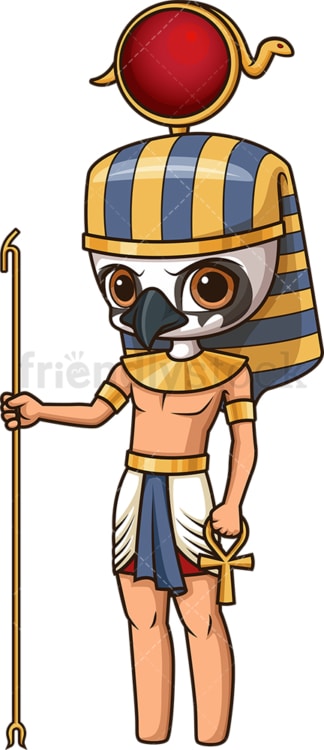 Ancient Egyptian God Ra Cartoon Vector Clipart - FriendlyStock
