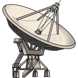 Satellite Dish Cartoon Vector Clipart - FriendlyStock