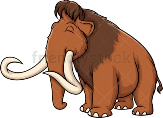 Sad Mammoth Cartoon Clipart Vector - FriendlyStock