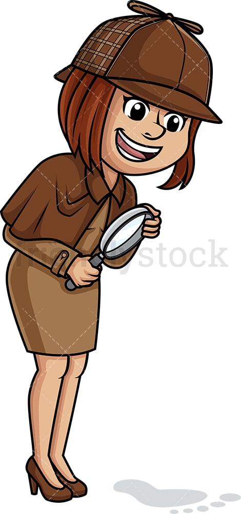 Black Male Detective Cartoon Clipart Vector - FriendlyStock