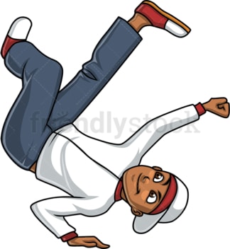 Man Break Dancing Cartoon Clipart Vector - FriendlyStock