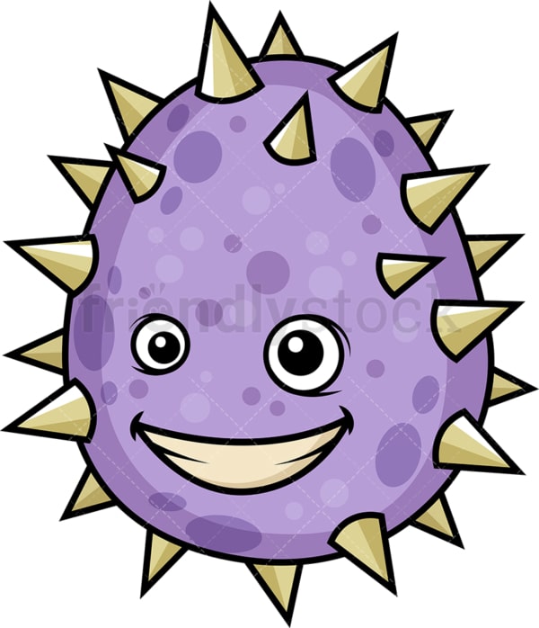 Funny Germ Cartoon Clipart Vector - FriendlyStock