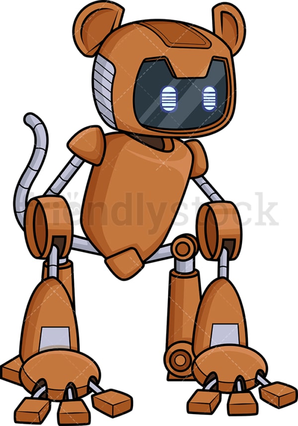 Mechanical Cat Robot Cartoon Clipart Vector - FriendlyStock
