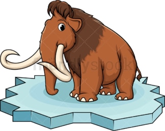 Sad Mammoth Cartoon Clipart Vector - FriendlyStock