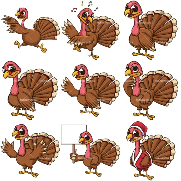 Sad Turkey Cartoon Vector Clipart - FriendlyStock