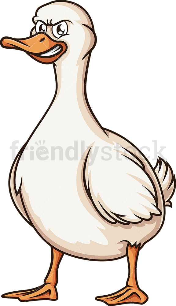 Sad Duck Cartoon Clipart Vector - FriendlyStock