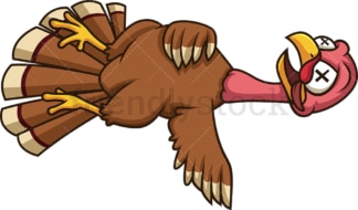 Dead Turkey Cartoon Clipart Vector - FriendlyStock