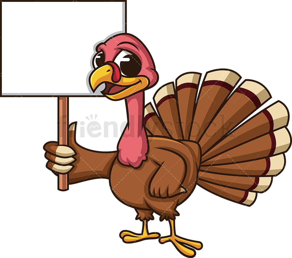 Sad Turkey Cartoon Vector Clipart - FriendlyStock