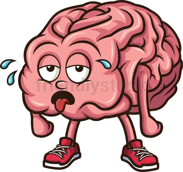 Confused Brain Cartoon Clipart Vector - FriendlyStock