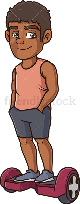 Cartoon Men Riding Hoverboards Clipart Vector Collection - FriendlyStock