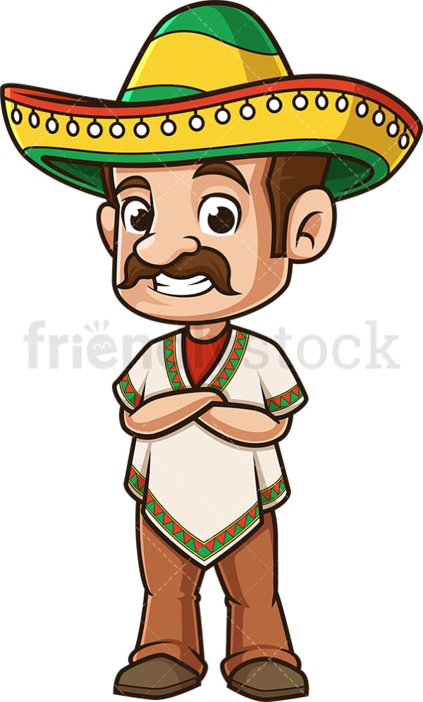Cartoon Mexican Man Clipart Vector Collection - FriendlyStock