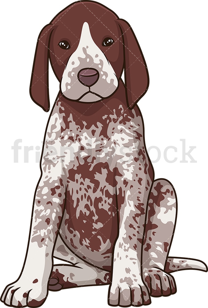 English Pointer Running Cartoon Clipart Vector - FriendlyStock