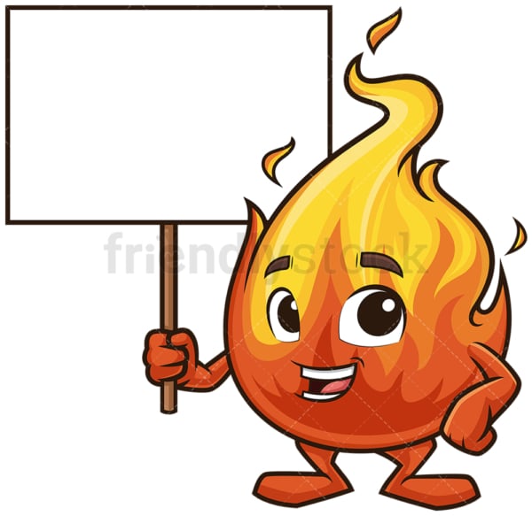 Fire Flame Mascot Character - FriendlyStock