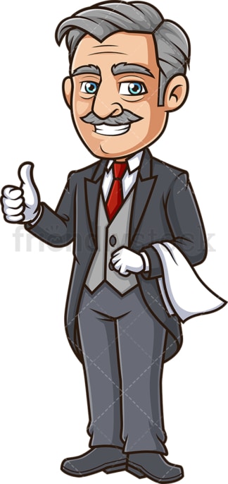 Cartoon Butler Clipart Vector Collection - FriendlyStock