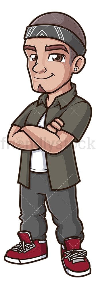 Angry Gang Member Cartoon Clipart Vector - FriendlyStock