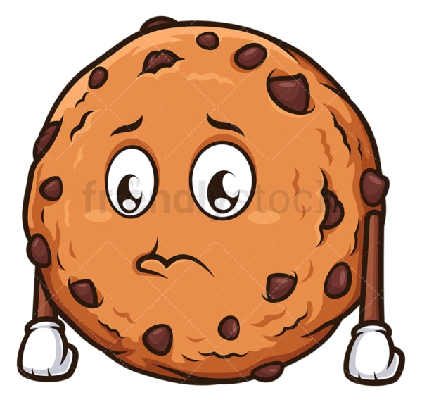 Happy Cookie Cartoon Clipart Vector - FriendlyStock