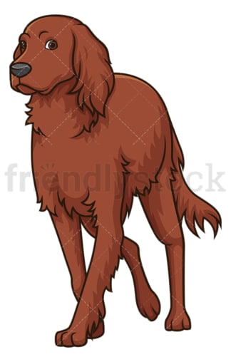 Sleeping Irish Setter Cartoon Clipart Vector - FriendlyStock