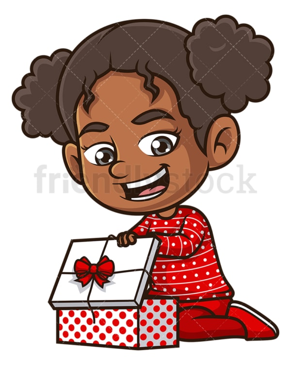 Kids Opening Presents Clipart Vector Collection - FriendlyStock