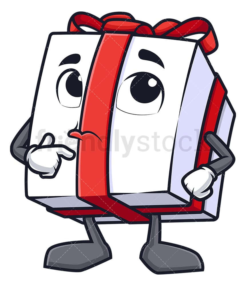 Happy Gift Box Cartoon Clipart Vector - FriendlyStock