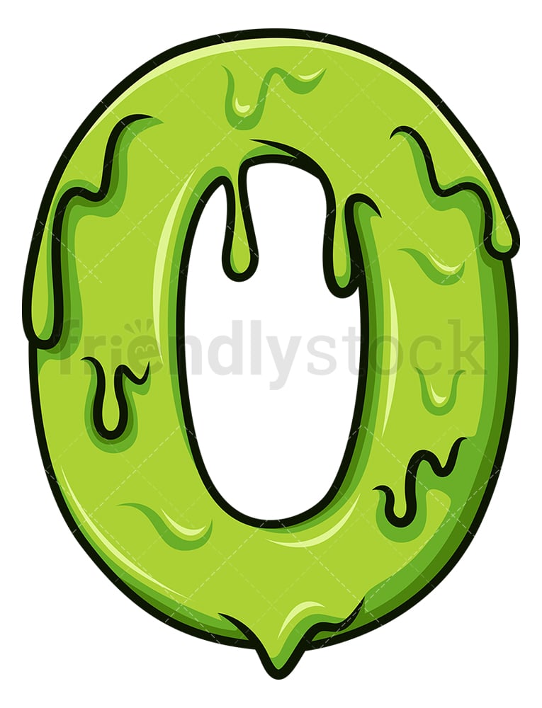 Slime Number 0 Cartoon Vector Clipart - FriendlyStock