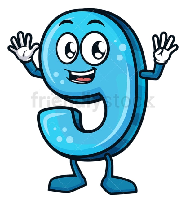 Cute Cartoon Numbers Clipart Vector Collection - FriendlyStock