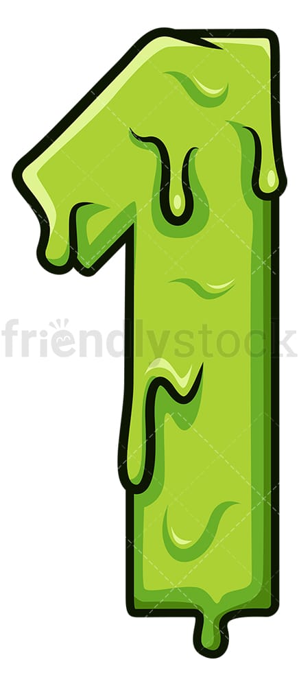 Slime Number 2 Cartoon Vector Clipart - FriendlyStock