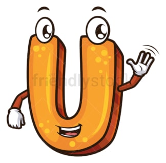 Cartoon Letter U Vector Clipart - FriendlyStock