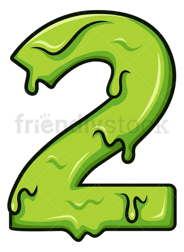 Cartoon Slime Numbers Clipart Vector Collection - FriendlyStock