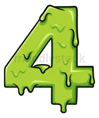 Slime Number 0 Cartoon Vector Clipart - FriendlyStock