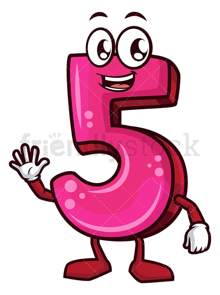 Cartoon Number 4 Clipart Vector - FriendlyStock
