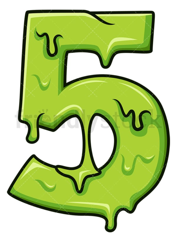Slime Number 8 Cartoon Vector Clipart - FriendlyStock