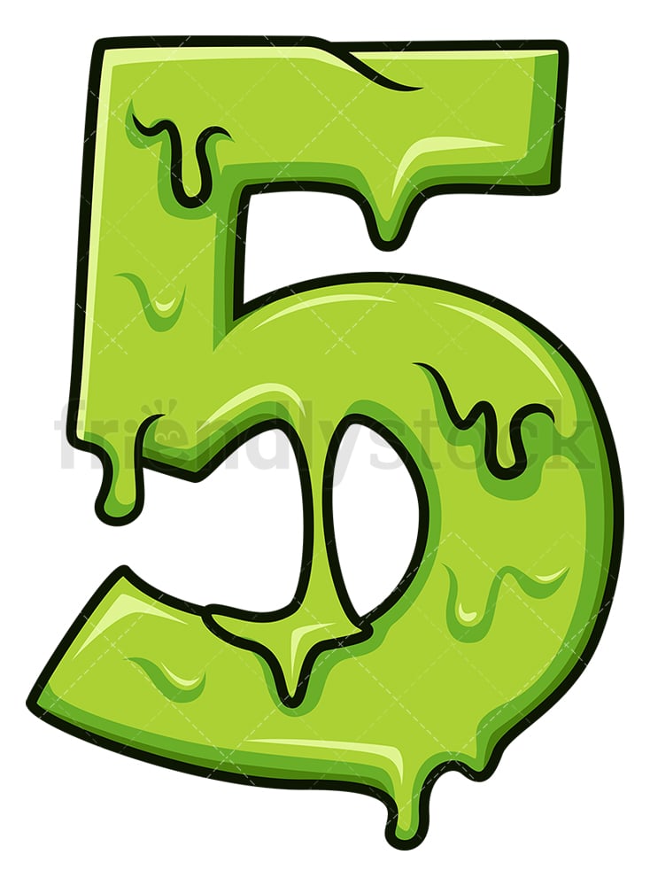 Slime Number 7 Cartoon Vector Clipart - FriendlyStock