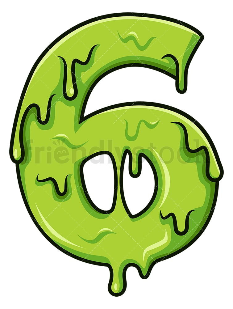 Slime Number 1 Cartoon Vector Clipart - FriendlyStock