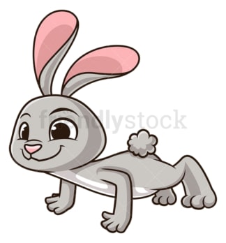 Bunny Working Out Cartoon Clipart Vector - FriendlyStock