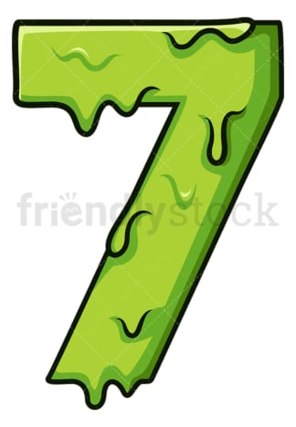 Slime Number 1 Cartoon Vector Clipart - FriendlyStock