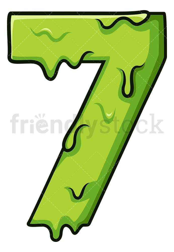 Slime Number 1 Cartoon Vector Clipart - FriendlyStock