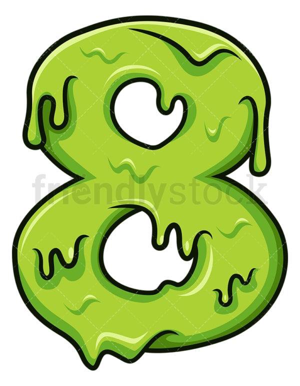 Slime Number 2 Cartoon Vector Clipart - FriendlyStock