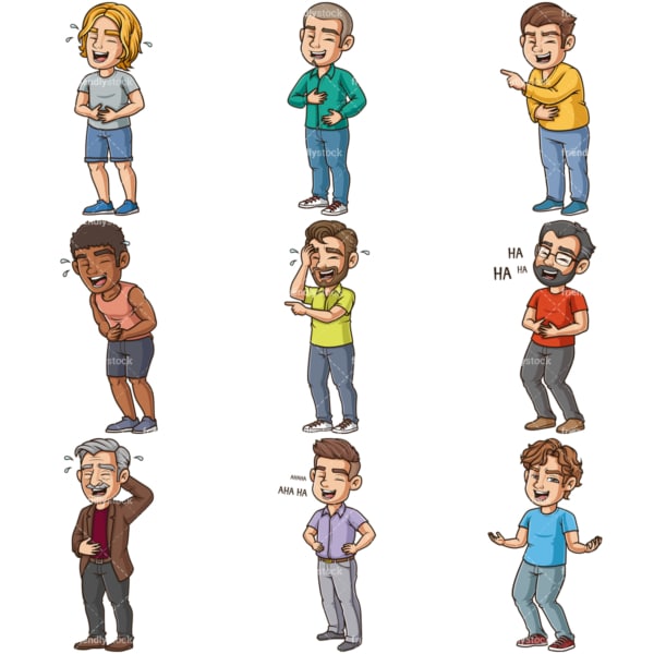 Old Man Laughing Cartoon Clipart Vector - FriendlyStock