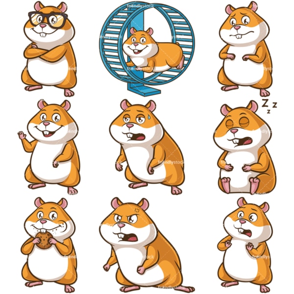 Angry Hamster Cartoon Clipart Vector - FriendlyStock