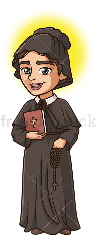 Saint Elizabeth Ann Seton Cartoon Vector Clipart - FriendlyStock