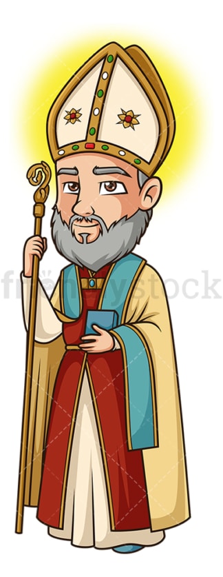 Saint Thomas Aquinas Cartoon Vector Clipart - FriendlyStock