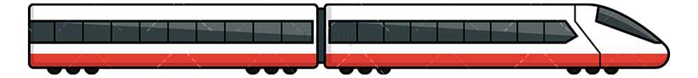 Bullet Train Side View Cartoon Vector Clipart - FriendlyStock