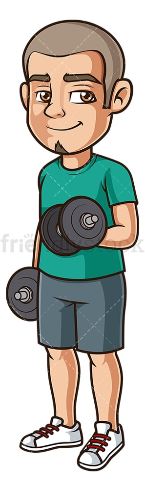 Cartoon Men Working Out Clipart Vector Collection - FriendlyStock