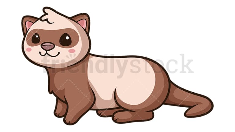 Chibi Kawaii Aye Aye Cartoon Clipart Vector - FriendlyStock