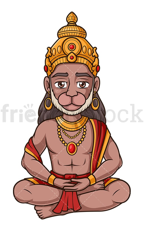 Hindu God Brahma Cartoon Vector Clipart - FriendlyStock