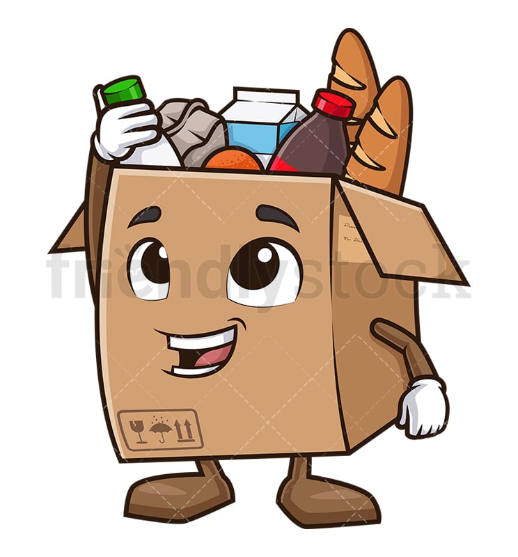 Delivery Box Empty Sign Cartoon Clipart Vector - FriendlyStock